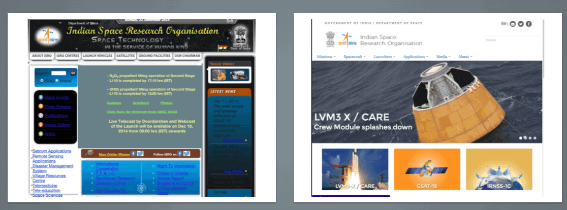 ISRO's updated website - an overview - AstrotalkUK